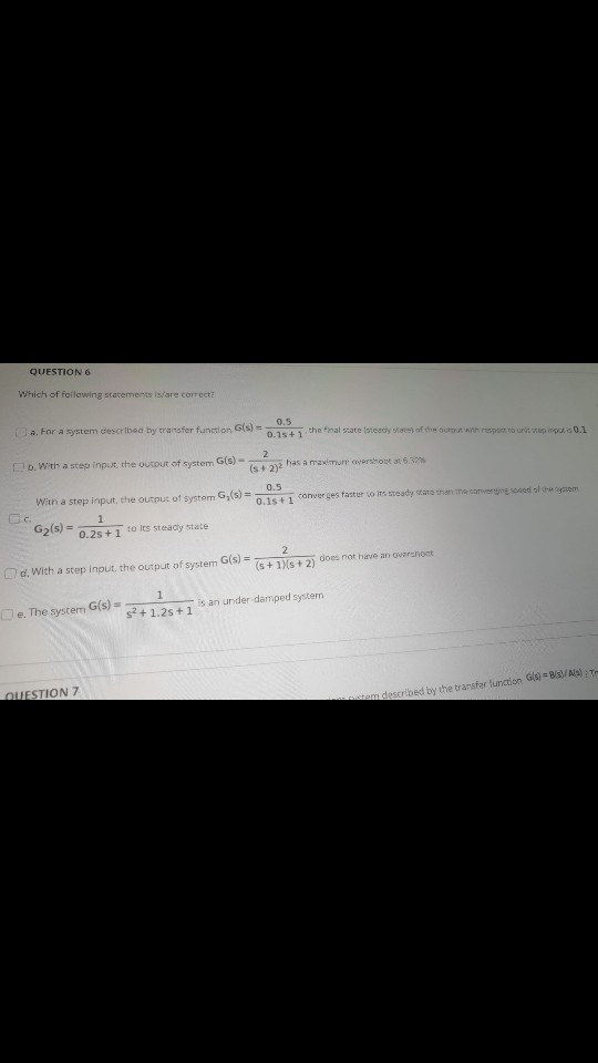 Solved Question 6 Which Of Following Statements Is Are