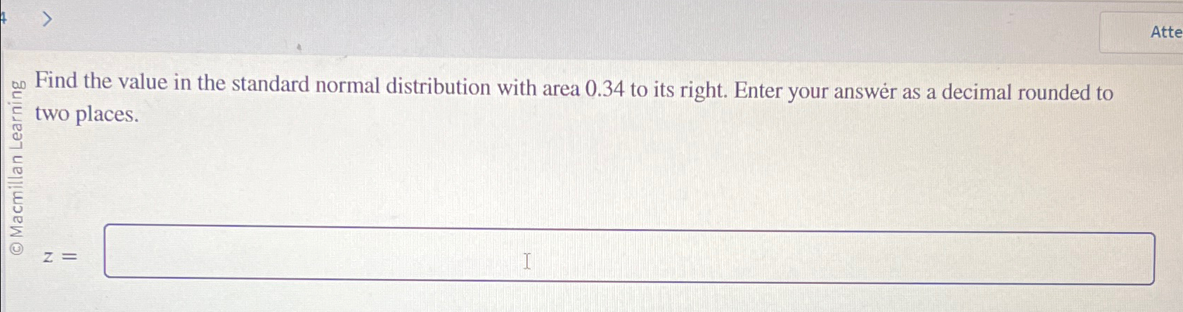 Solved Find the value in the standard normal distribution | Chegg.com
