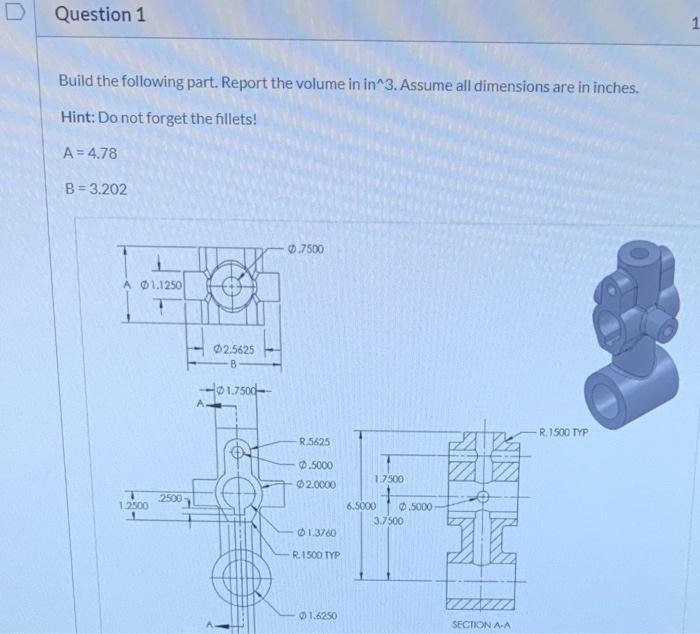 Solved Question 1 Build the following part. Report the | Chegg.com