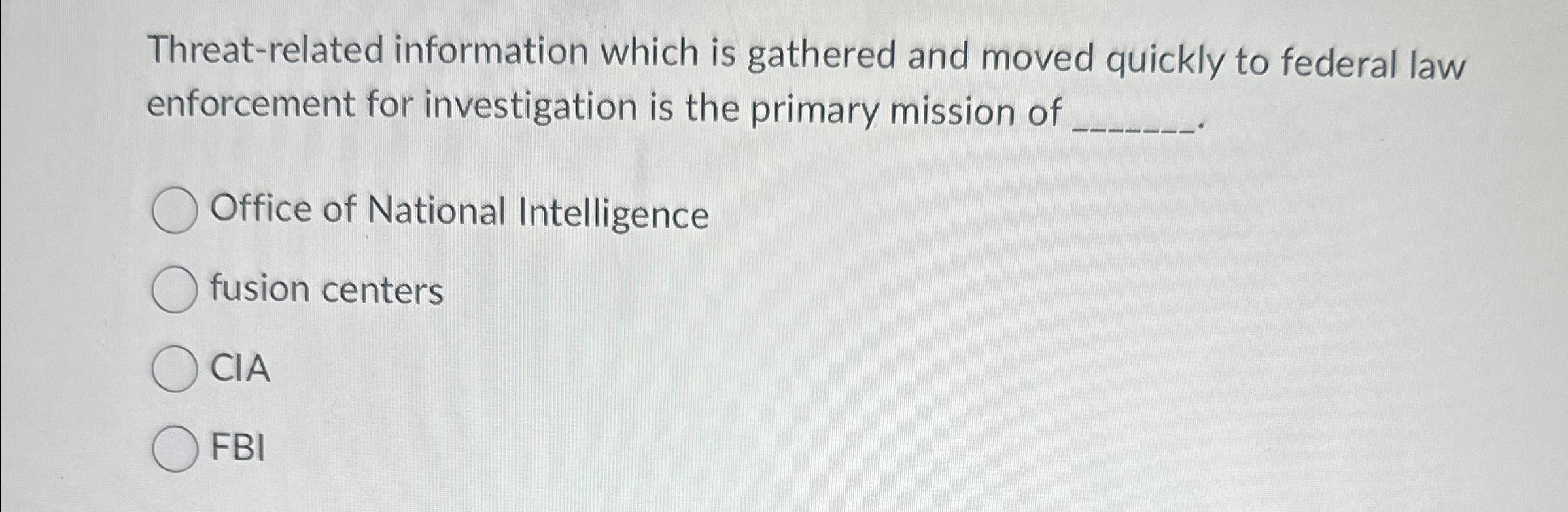 Solved Threat-related information which is gathered and | Chegg.com