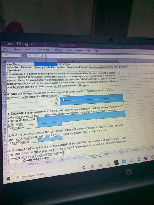 Solved AutoSave Field - Excel File Home Insert Page Layout | Chegg.com