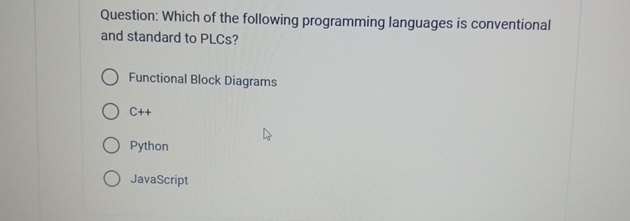 Solved Question: Which of the following programming | Chegg.com