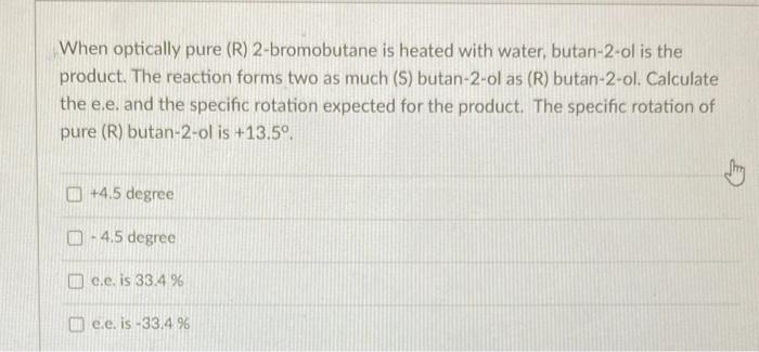 Solved Given that glucose has a specific rotation of + | Chegg.com