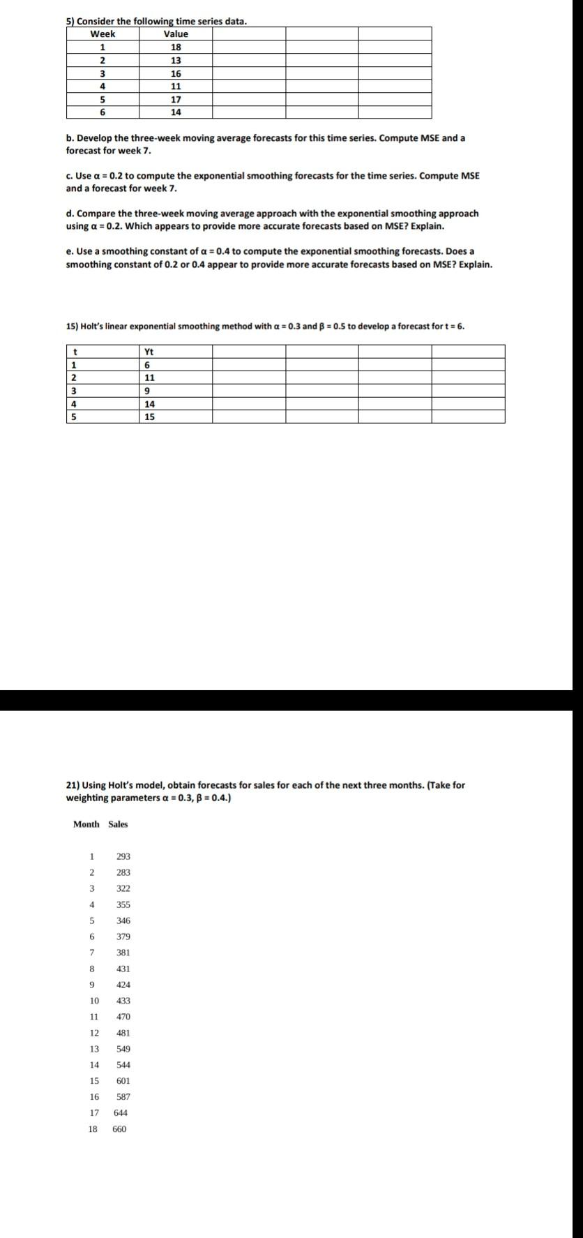 Solved Develop a three month moving average. Compute MAD. | Chegg.com