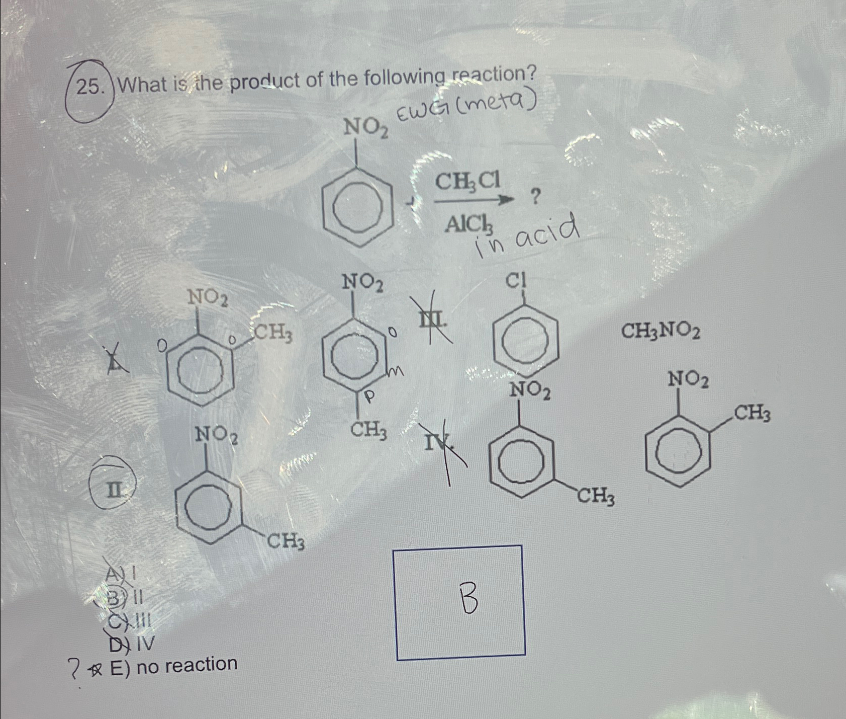 Solved What is the product of the following reaction? | Chegg.com