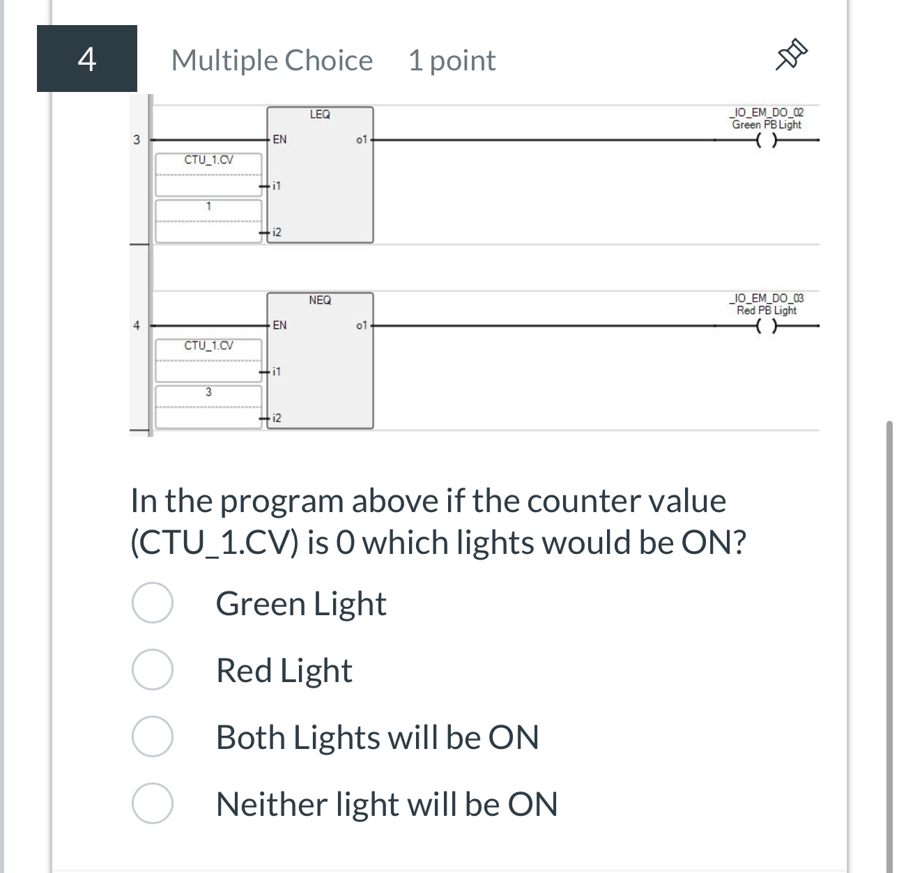 Solved 4Multiple Choice1 ﻿pointIn the program above if the | Chegg.com