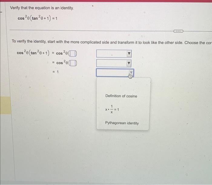 Solved Verify that the equation is an identity | Chegg.com