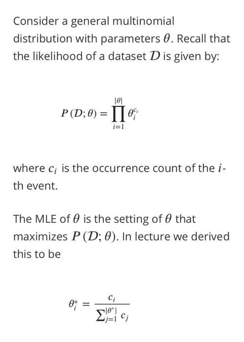 Consider the same sequence from the unigram model: | Chegg.com