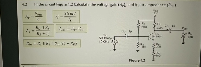 Solved 4.2 ﻿In the circuit Figure 4.2 ﻿Calculate the voltage | Chegg.com