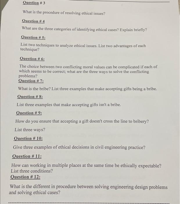 Solved Question #3 What is the procedure of resolving | Chegg.com