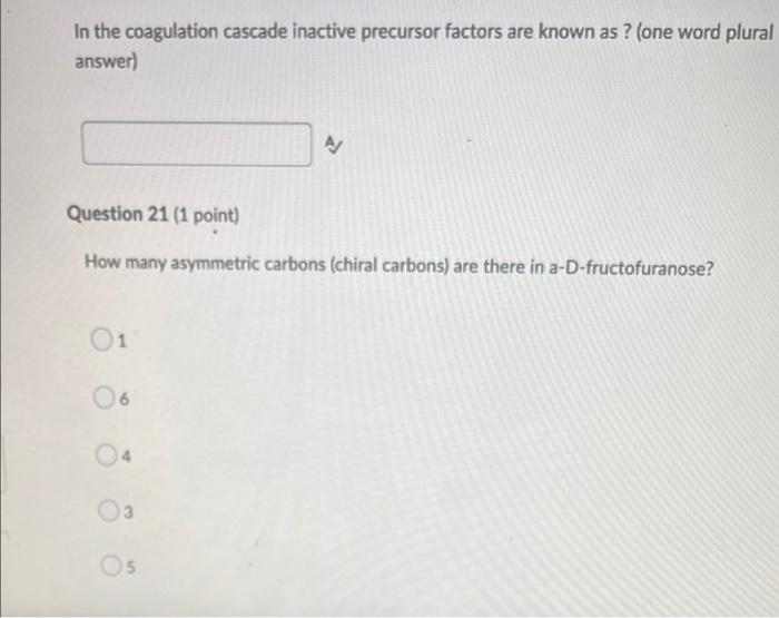 Solved In the coagulation cascade inactive precursor factors | Chegg.com
