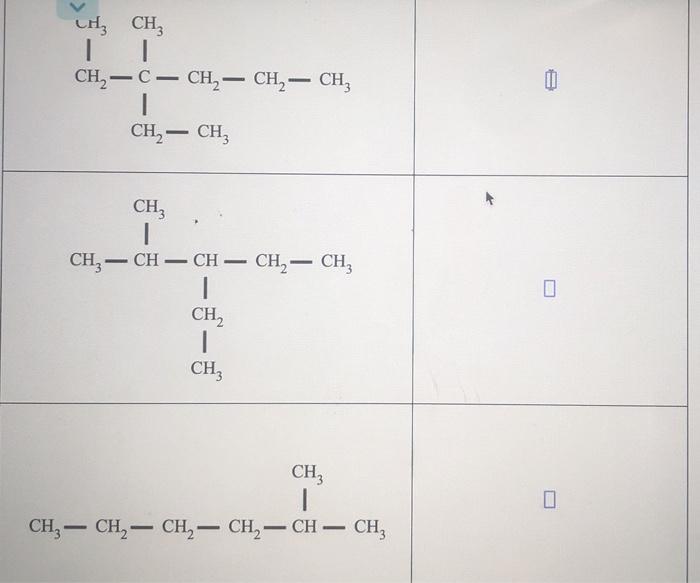 Solved CH, CH, I 1 CH, — C- CH2 - CH2 - CHz 1 CH, — CH CH2 - | Chegg.com