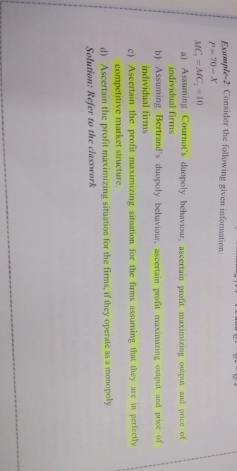 Solved Example-2: Consider the following given | Chegg.com