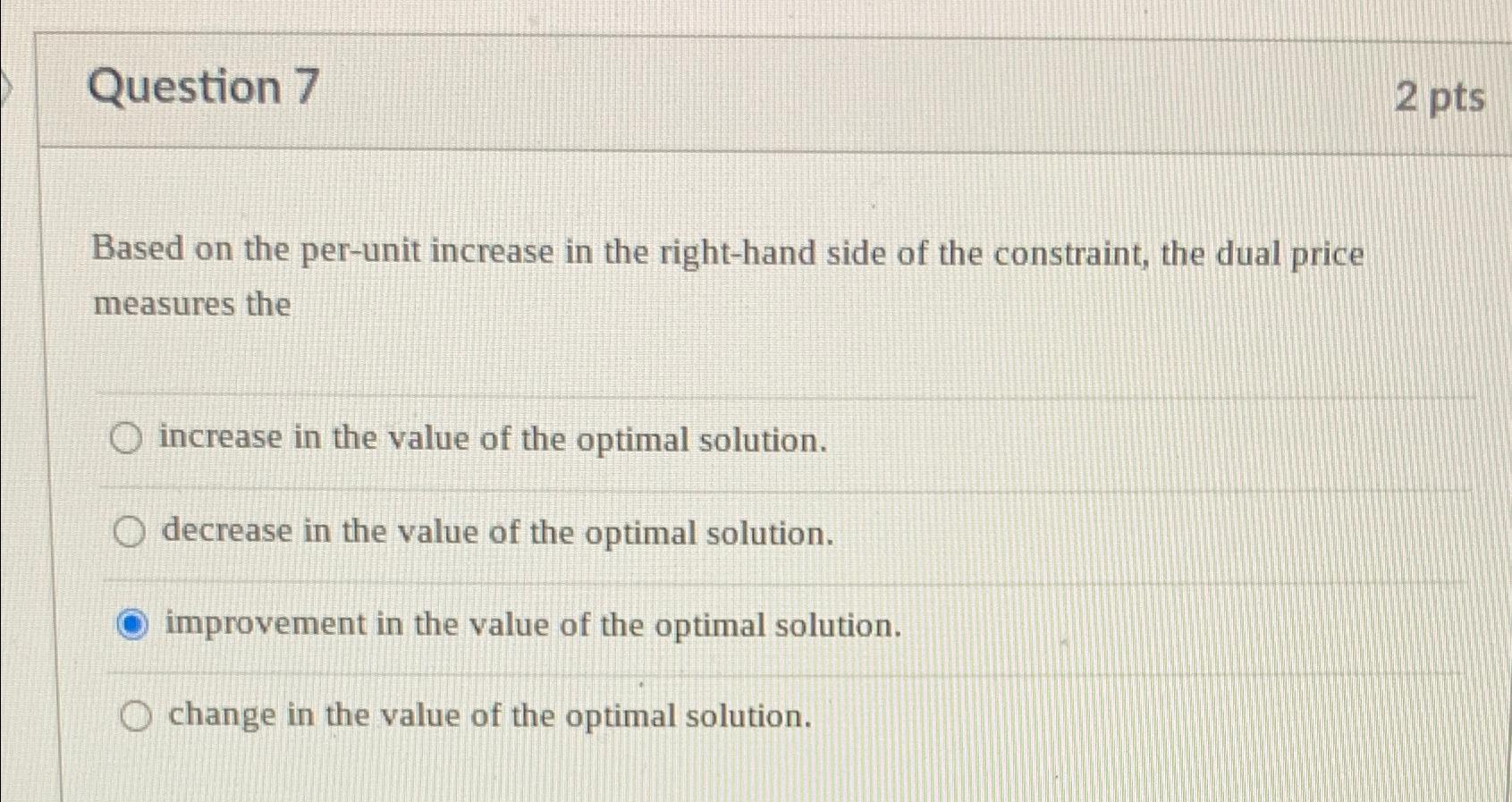 Solved Question 72 ﻿ptsBased on the per-unit increase in the | Chegg.com