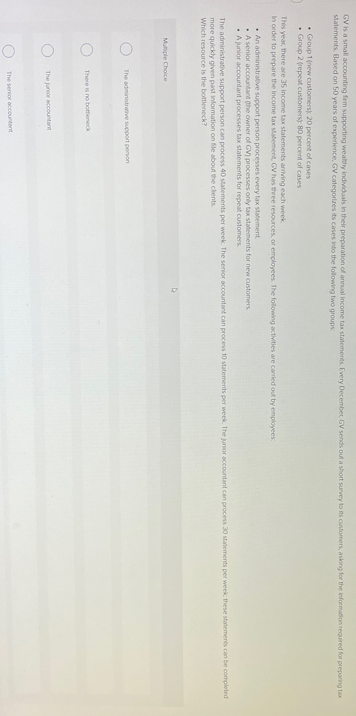Solved statements. Based on 50 ﻿years of experience, GV | Chegg.com