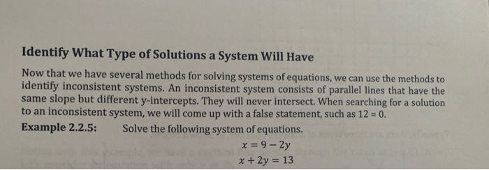 Solved Identify What Type of Solutions a System Will Have | Chegg.com