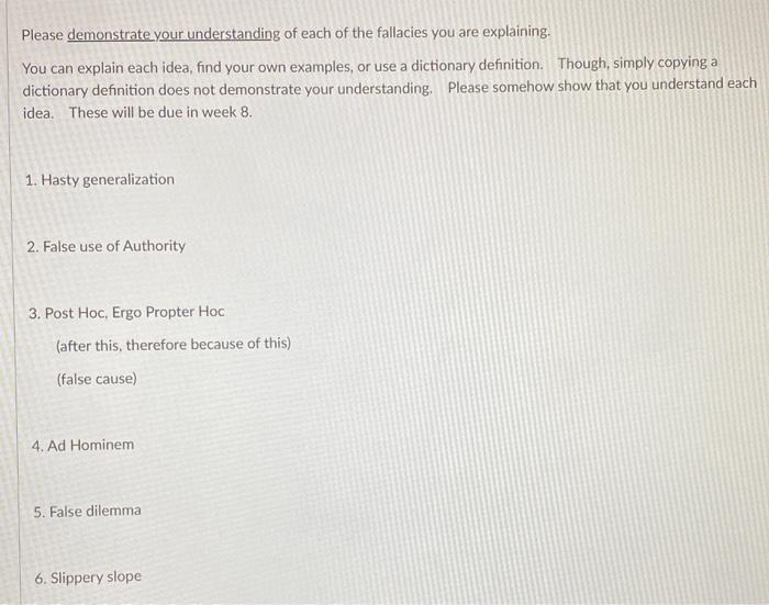 Please demonstrate your understanding of each of the | Chegg.com