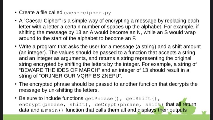 Solved python/spyder please. String Cipher code is needed | Chegg.com