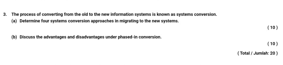 Solved The process of converting from the old to the new | Chegg.com
