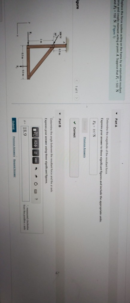 Solved Replace the parallel force system acting on the plate | Chegg.com