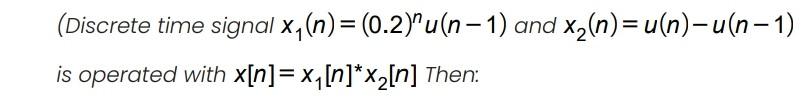 Solved (Discrete time signal x1(n)=(0.2)nu(n−1) and | Chegg.com