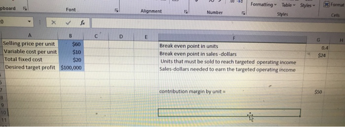 Solved .000 Formatting Format pboard Font Alignment Table | Chegg.com