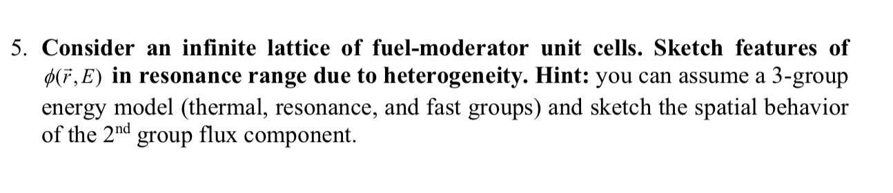 Solved Consider an ﻿infinite lattice of ﻿fuel-moderator unit | Chegg.com