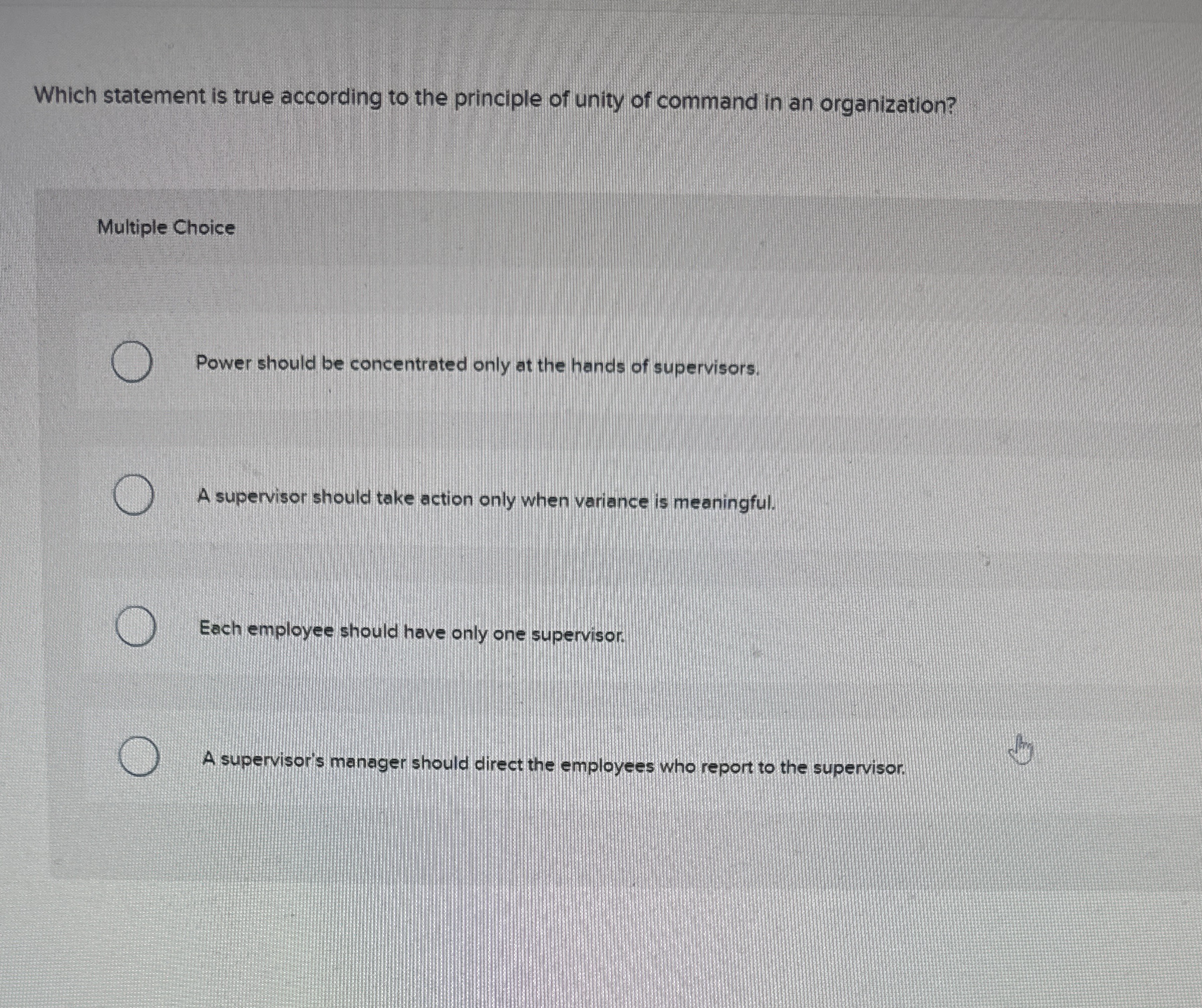 Solved Which statement is true according to the principle of | Chegg.com