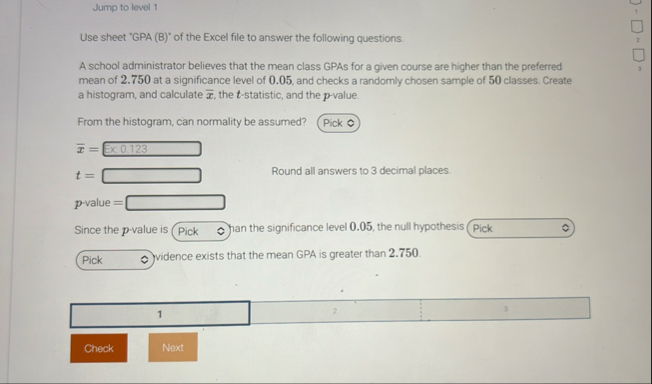 Solved Jump to level 1Use sheet "GPA (B)" ﻿of the Excel file | Chegg.com