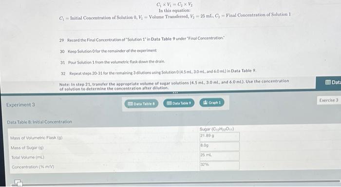 Solved Experiment 3 ata Table 9: Solutions Solution 0 1 2 3 | Chegg.com