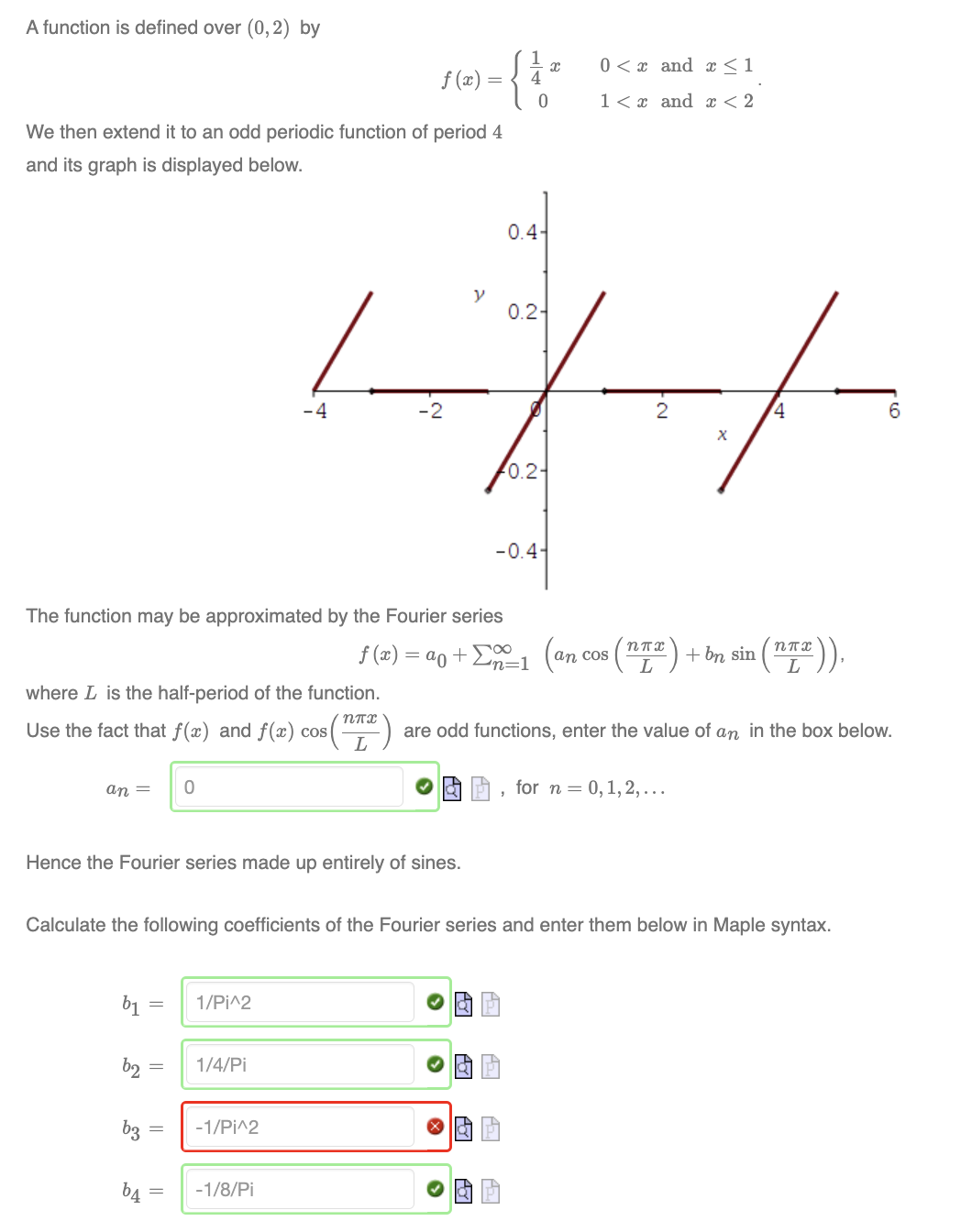 Solved A function is defined over (0,2) | Chegg.com