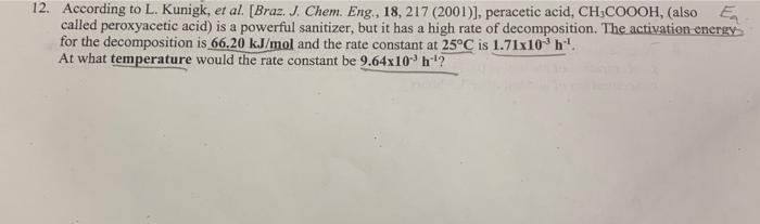 Solved 12. According to L. Kunigk, et al. [Braz. J. Chem. | Chegg.com