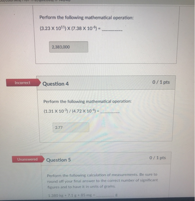 Solved Perform the following mathematical operation: (3.23 X | Chegg.com