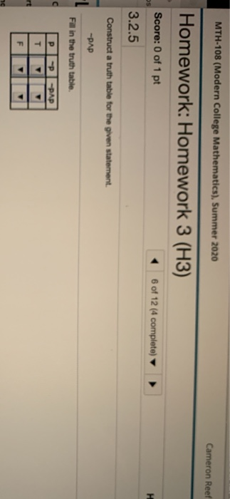 Solved MTH-108 (Modern College Mathematics). Summer 2020 | Chegg.com