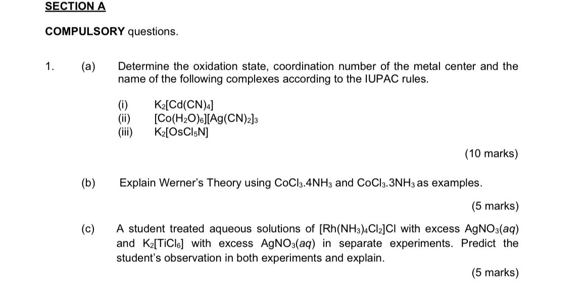 Solved Section Acompulsory Questions A ﻿determine The