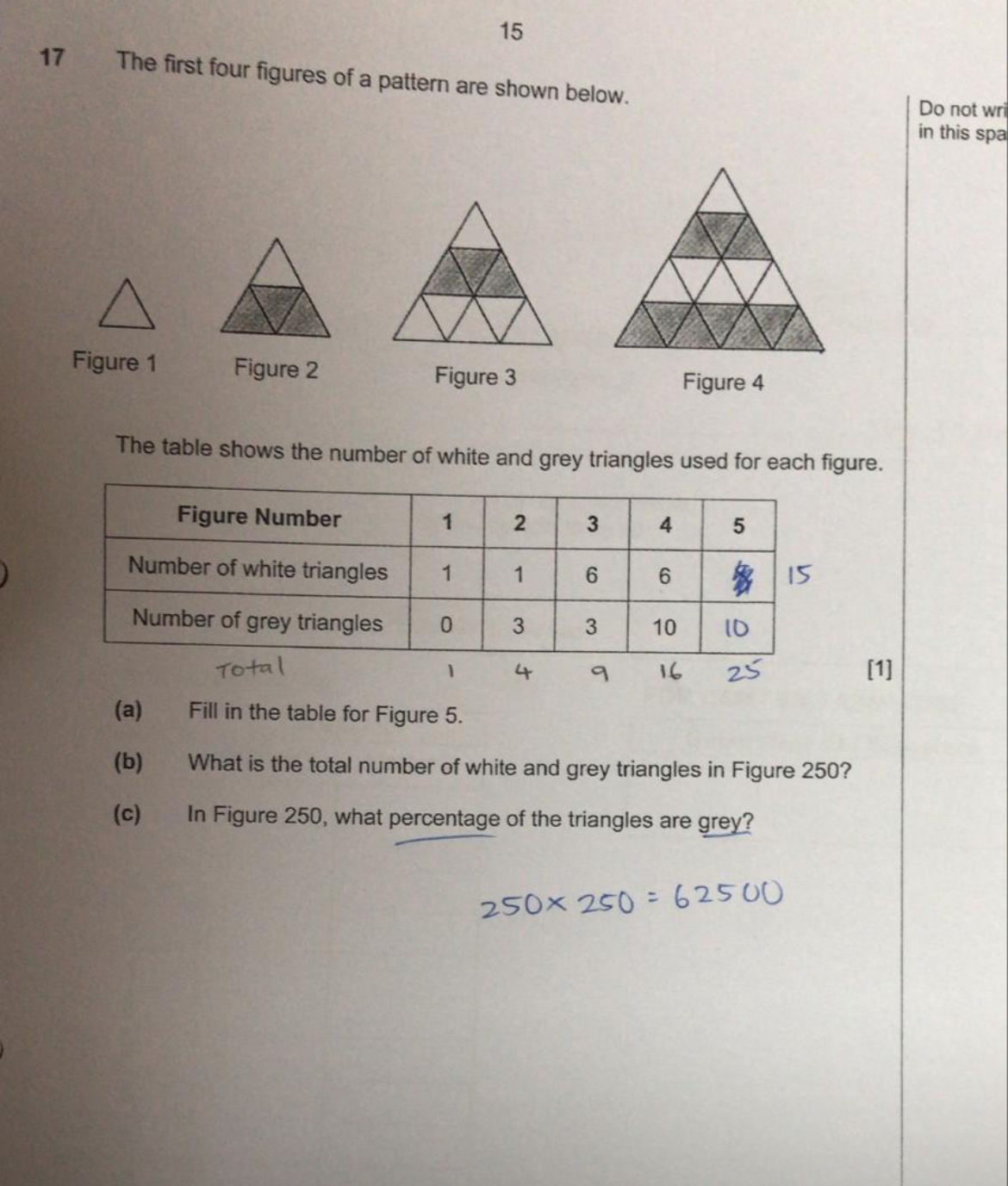 Solved 17 ﻿The first four figures of a pattern are shown | Chegg.com