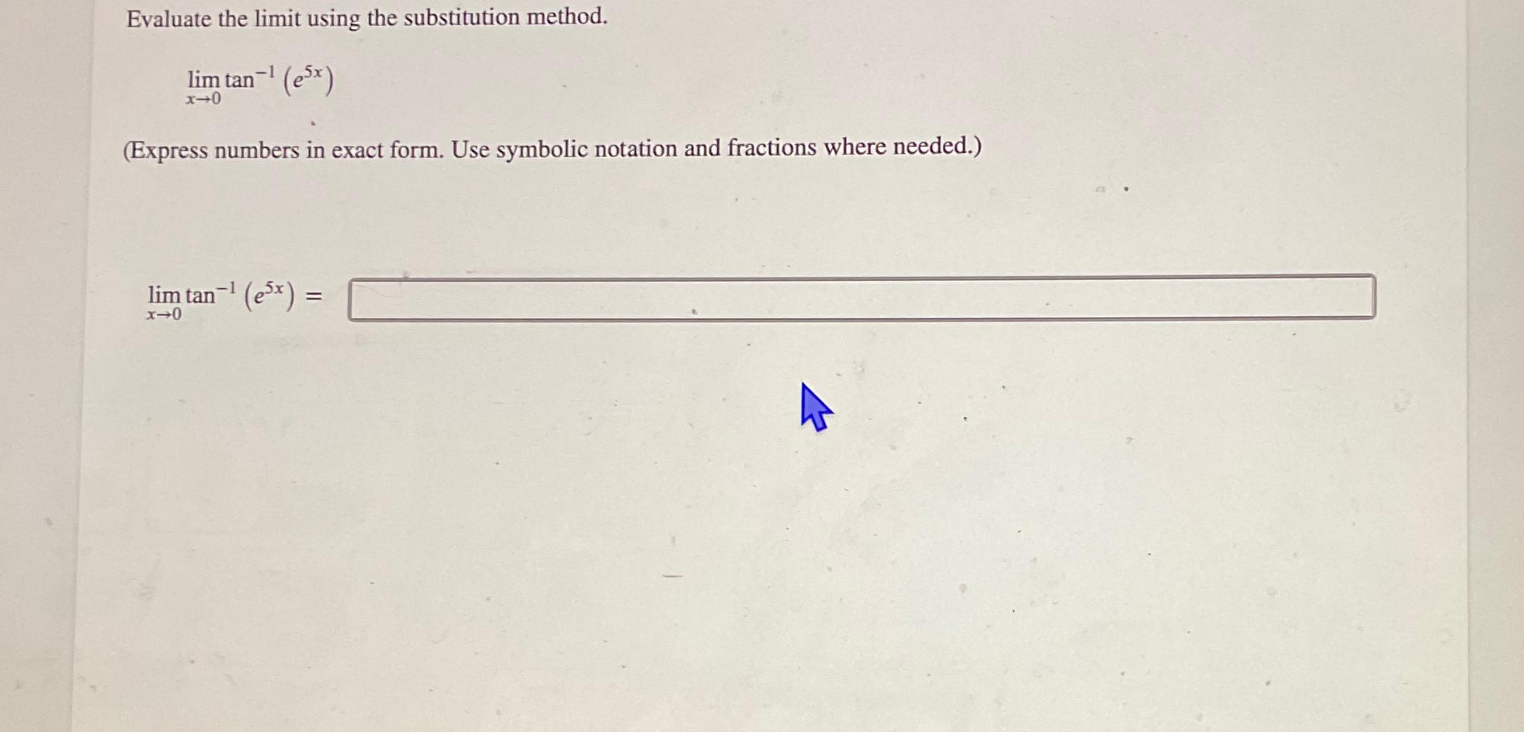 Solved Evaluate the limit using the substitution | Chegg.com