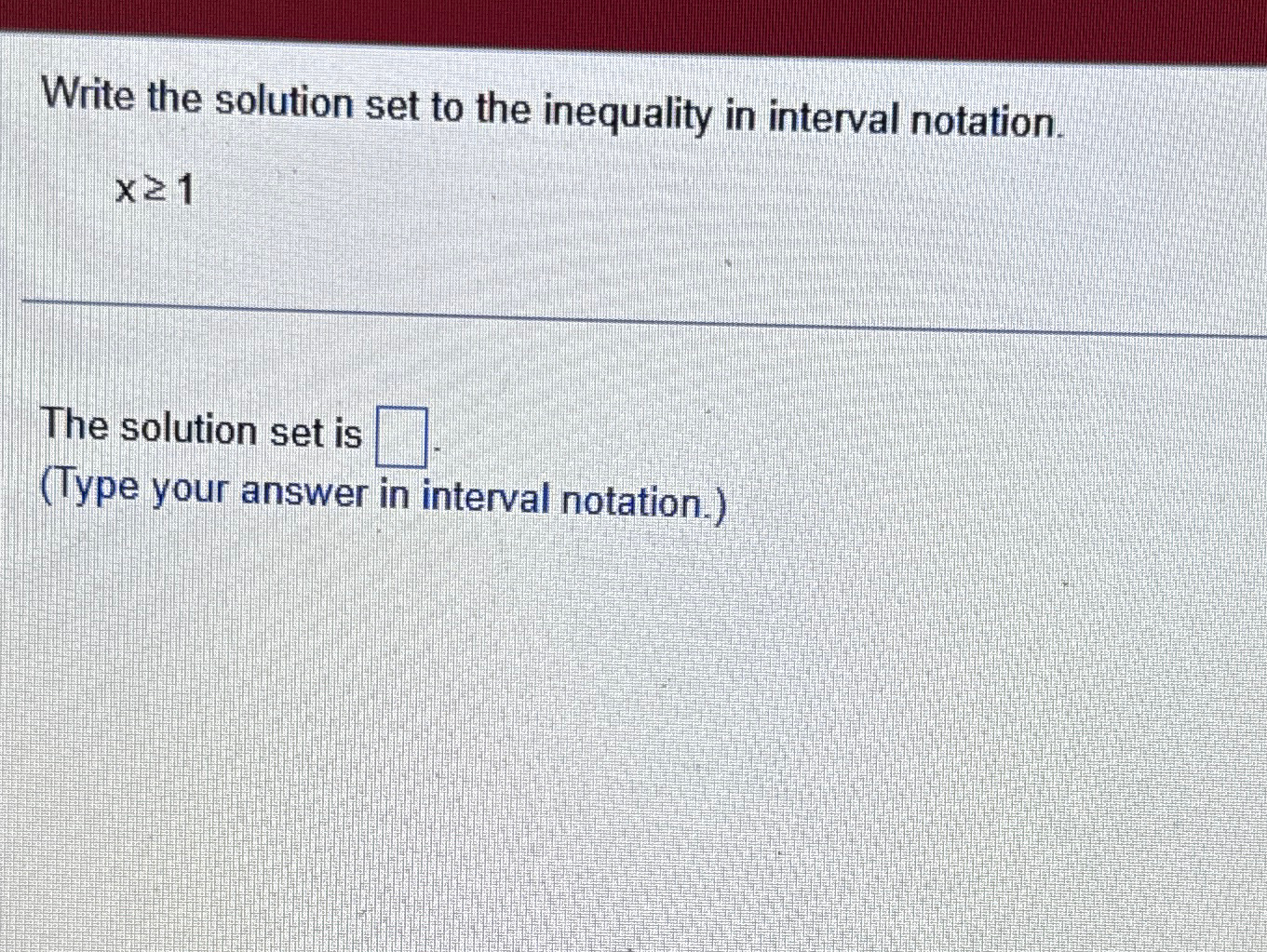 Solved Write the solution set to the inequality in interval | Chegg.com
