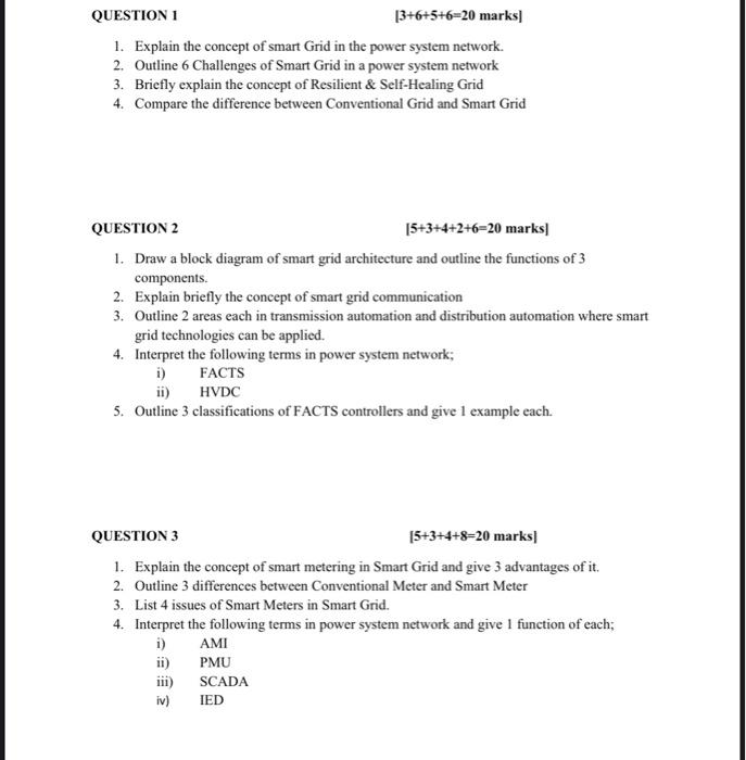 Solved QUESTION 1 [3+6+5+6=20 marks] 1. Explain the concept | Chegg.com