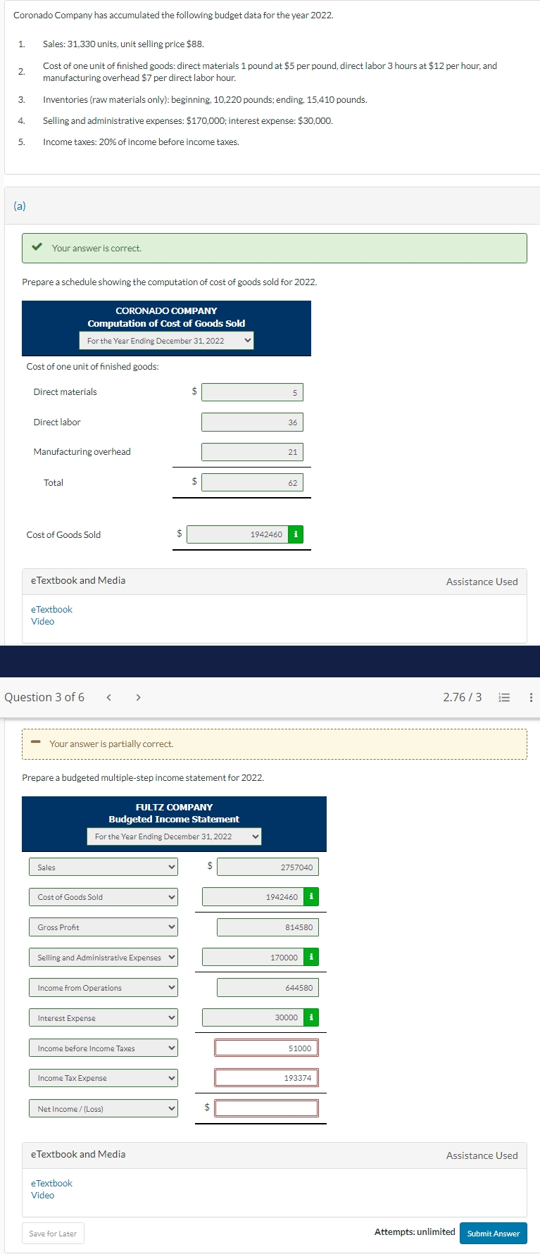 Solved Prepare a budgeted multiple-step income statement for | Chegg.com Solved Prepare a budgeted multiple-step income statement for | Chegg.com