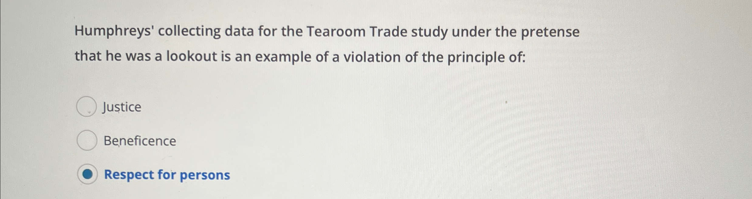 Solved Humphreys' collecting data for the Tearoom Trade | Chegg.com