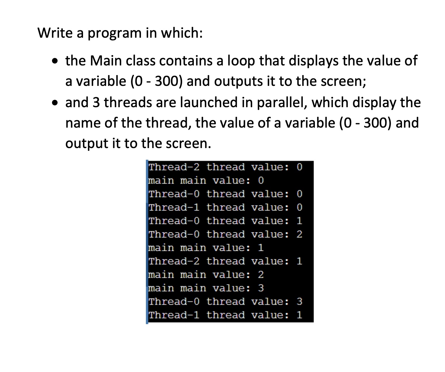 Solved in java Write a program in which: the Main class | Chegg.com