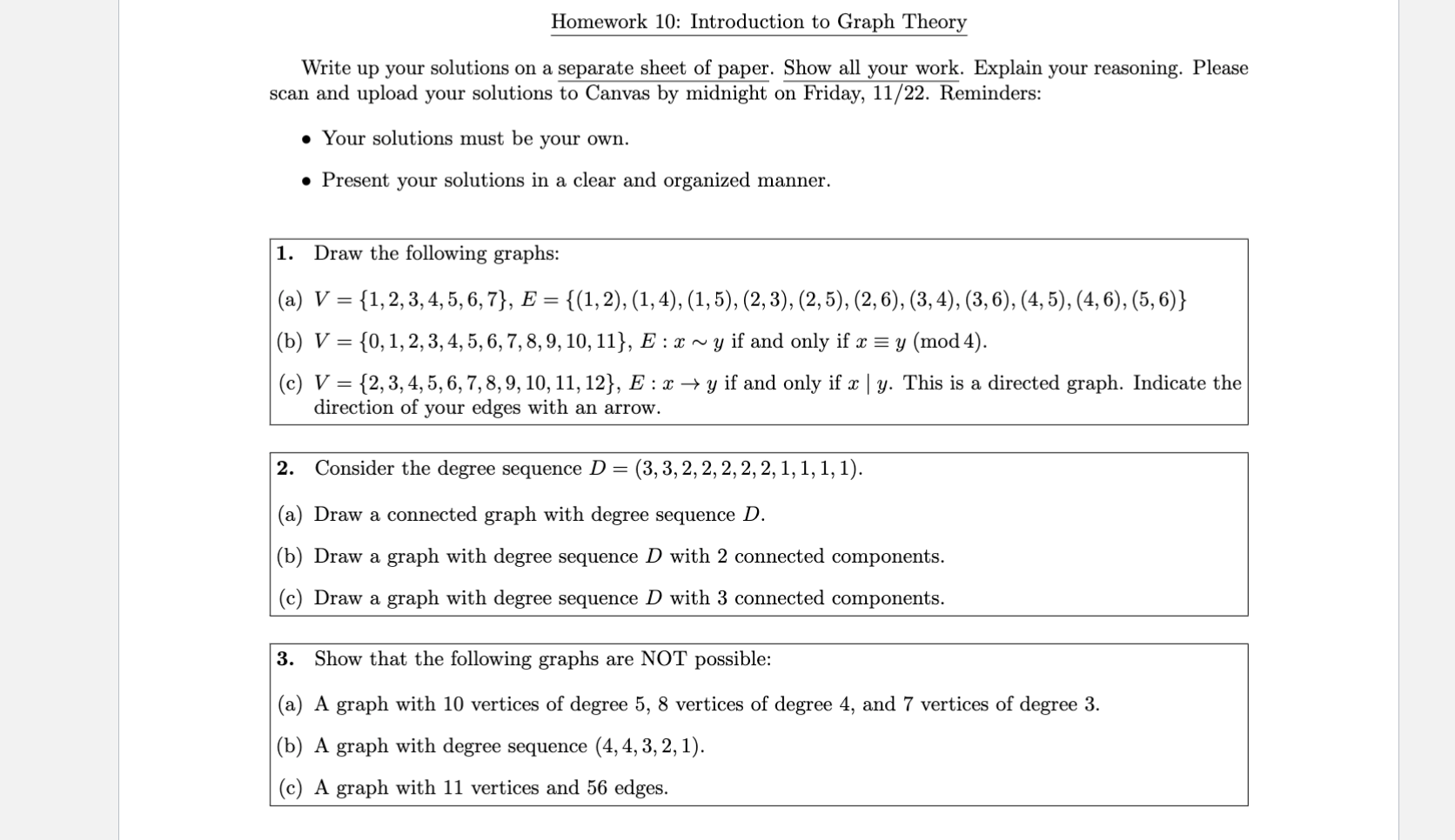 Solved Homework 10: Introduction to ﻿Graph TheoryWrite up | Chegg.com