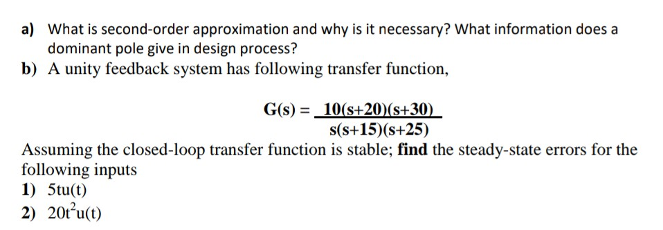 Solved a) What is second-order approximation and why is it | Chegg.com