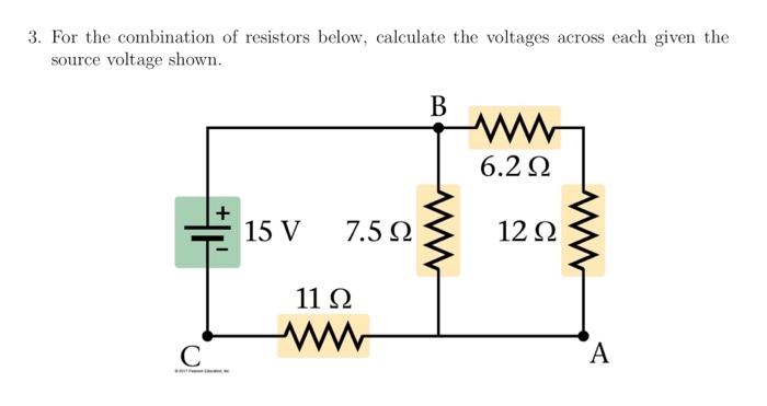 Solved 2. For the combination of resistors below, calculate | Chegg.com