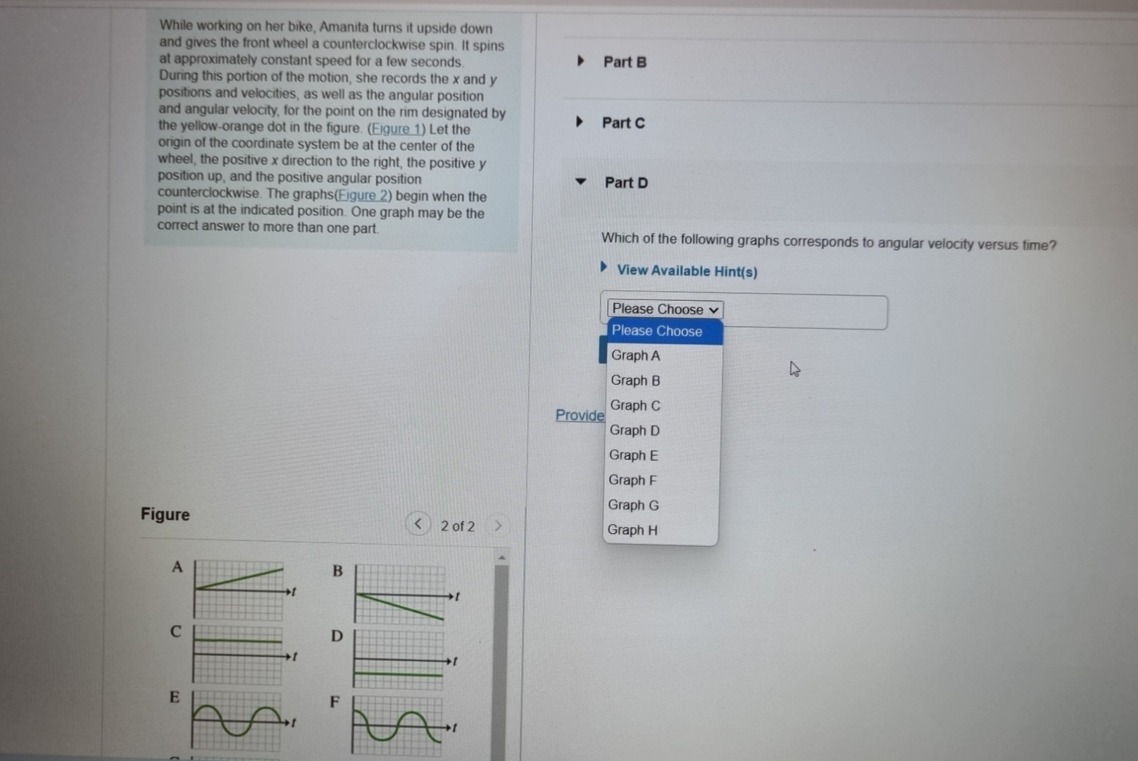 While working on her bike, Amanita turns it upside | Chegg.com