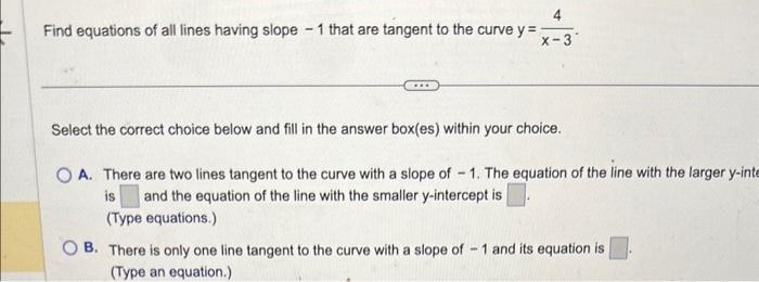 Solved Find equations of all lines having slope −1 that are | Chegg.com