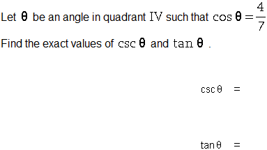 Solved Let theta be an angle in quadrant IV such that cos | Chegg.com
