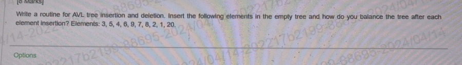 Solved Write a routine for AVL tree insertion and deletion. | Chegg.com