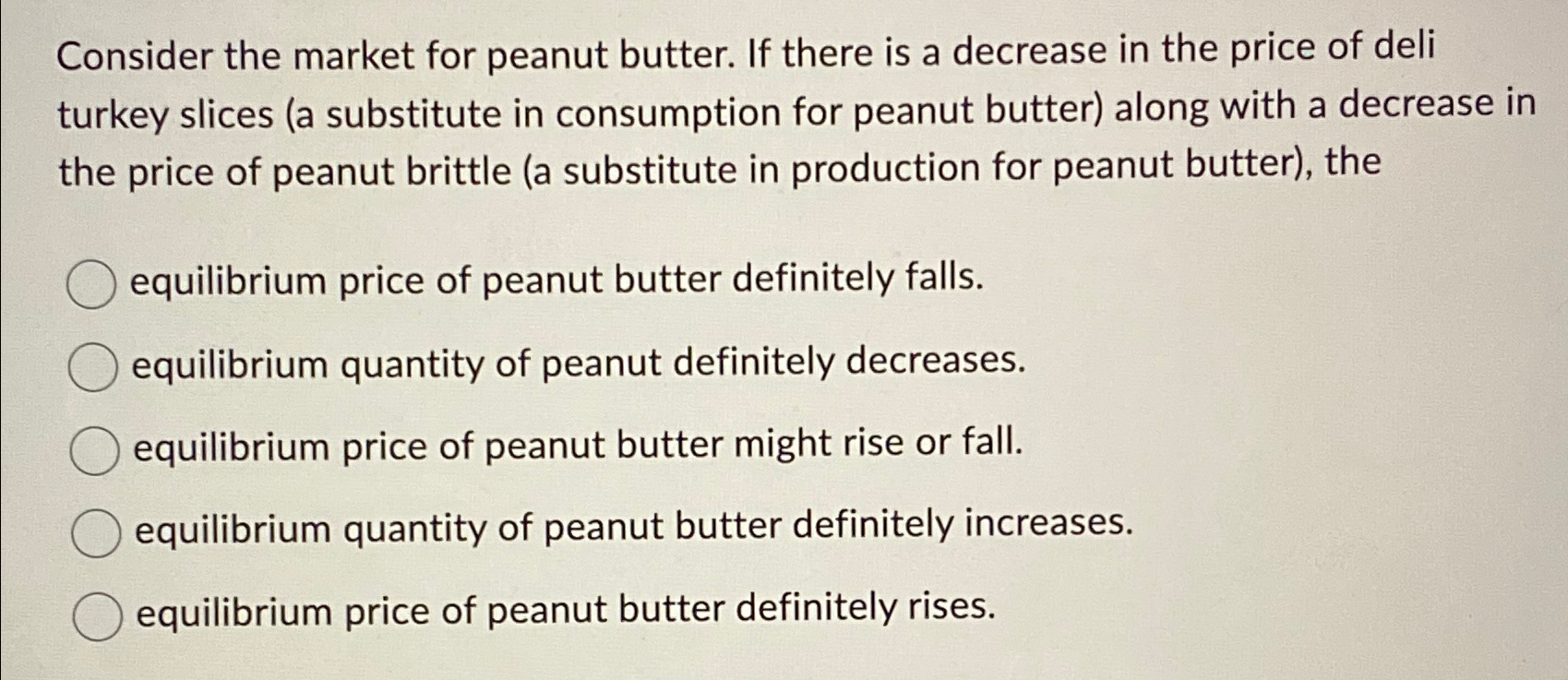 Solved Consider the market for peanut butter. If there is a | Chegg.com